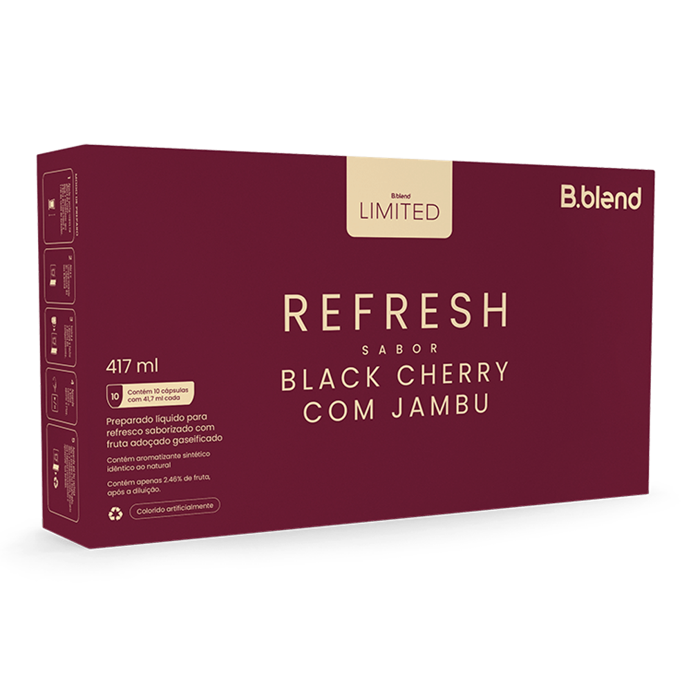 Refresh: Soda italiana com sabor intenso de black cherry e um toque ...